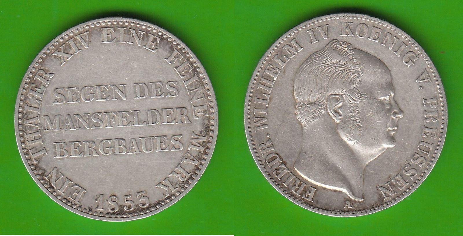 Preußen Ausbeutetaler 1853 hübsch aEF / VF-EF | MA-Shops