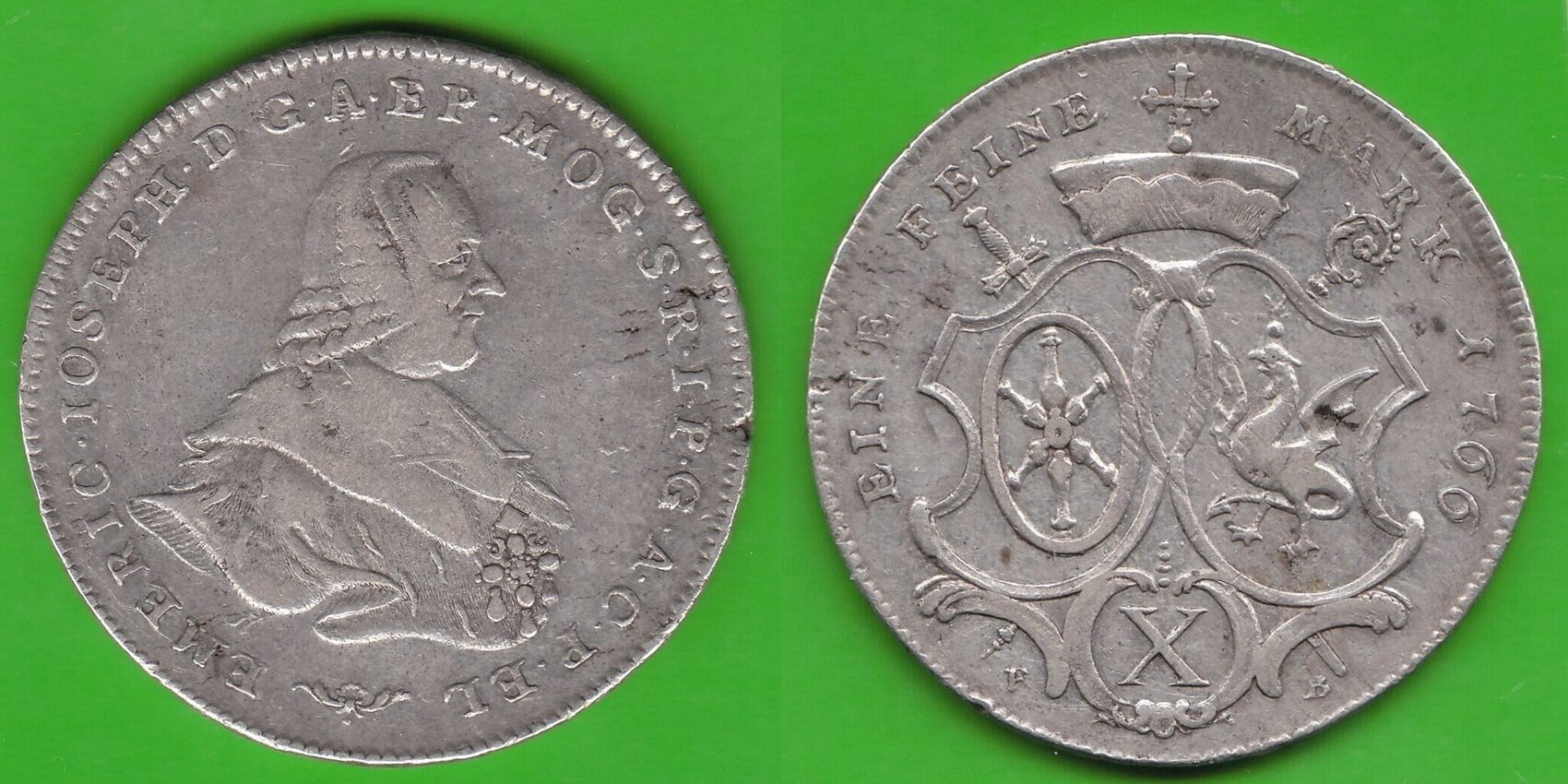 Mainz Taler 1766 Emmerich Joseph 1763-1774 VF / VF-EF, Prägeglanz ...