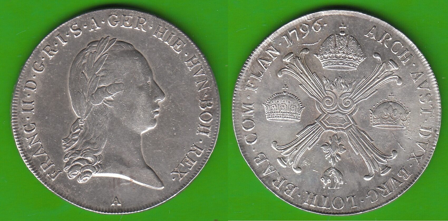 Habsburg RDR Kronentaler 1796 A Franz II. (I.) 1792-1835, sehr hübsch EF / UNC- | MA-Shops