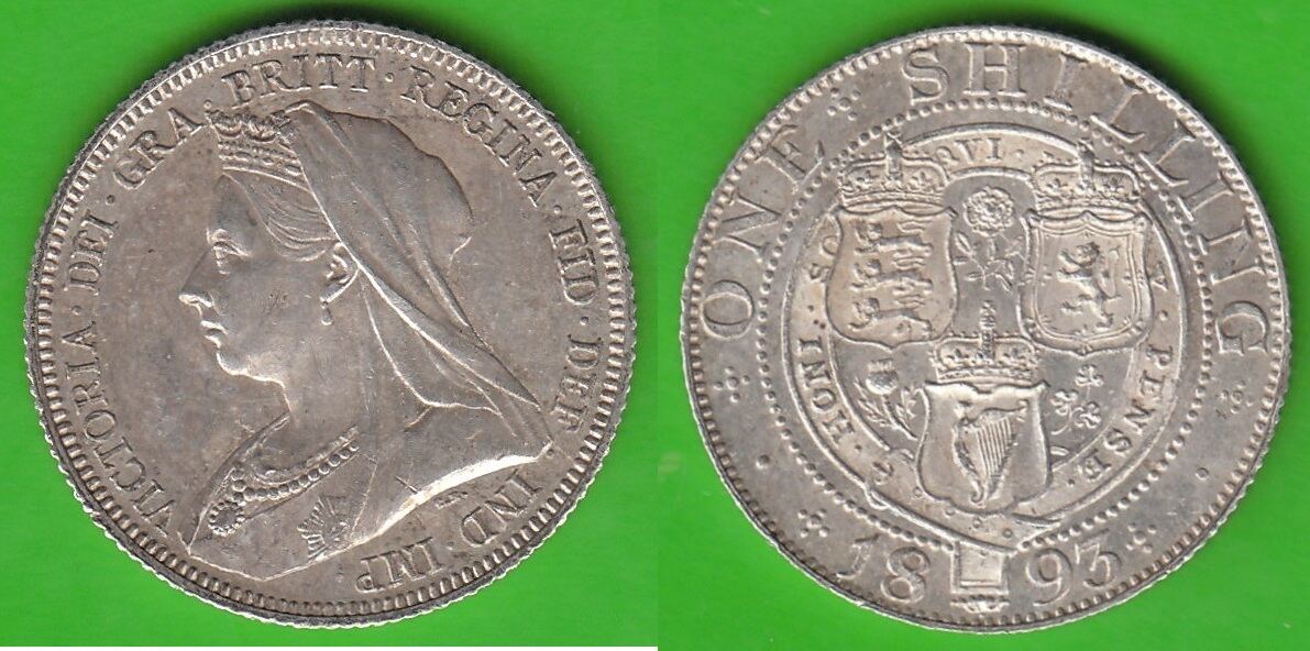 Großbritannien Shilling 1893 Victoria 1837-1901, sehr hübsch EF / UNC ...