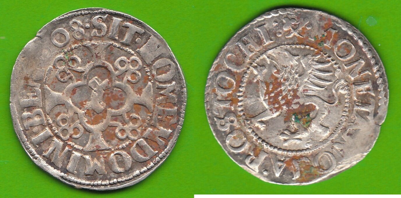 Rostock Doppelschilling 1608 hübsch, selten EF herrlicher Prägeglanz ...