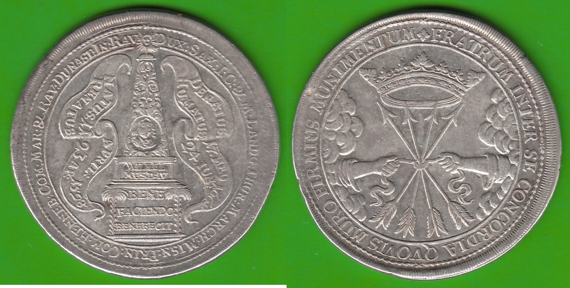 Sachsen-Neu-Weimar Taler 1662 Wilhelm 1641-1662, auf seinen Tod, hübsch ...