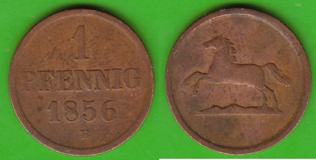 Braunschweig 1 Pfennig 1856 Wilhelm 1831-1884 knappes VF | MA-Shops