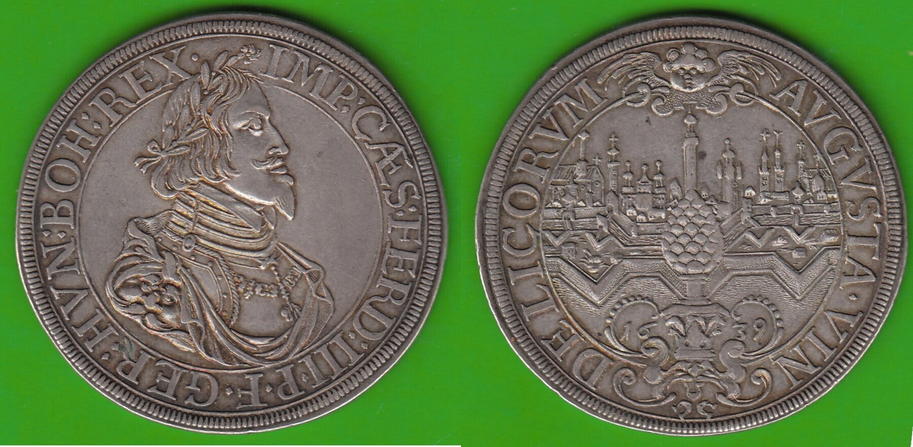 Augsburg Taler 1639 Stadtansicht, city view, hübsch, besserer Jahrgang ...