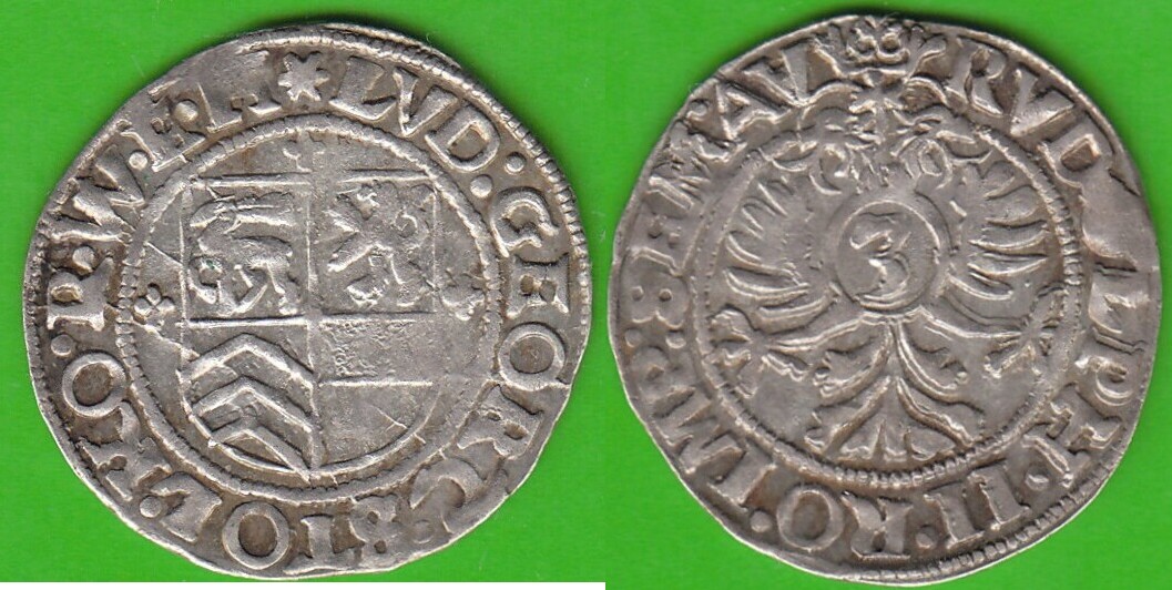 Stolberg-Ortenberg 3 Kreuzer Ludwig Georg allein 1572-1618, hübsch EF ...