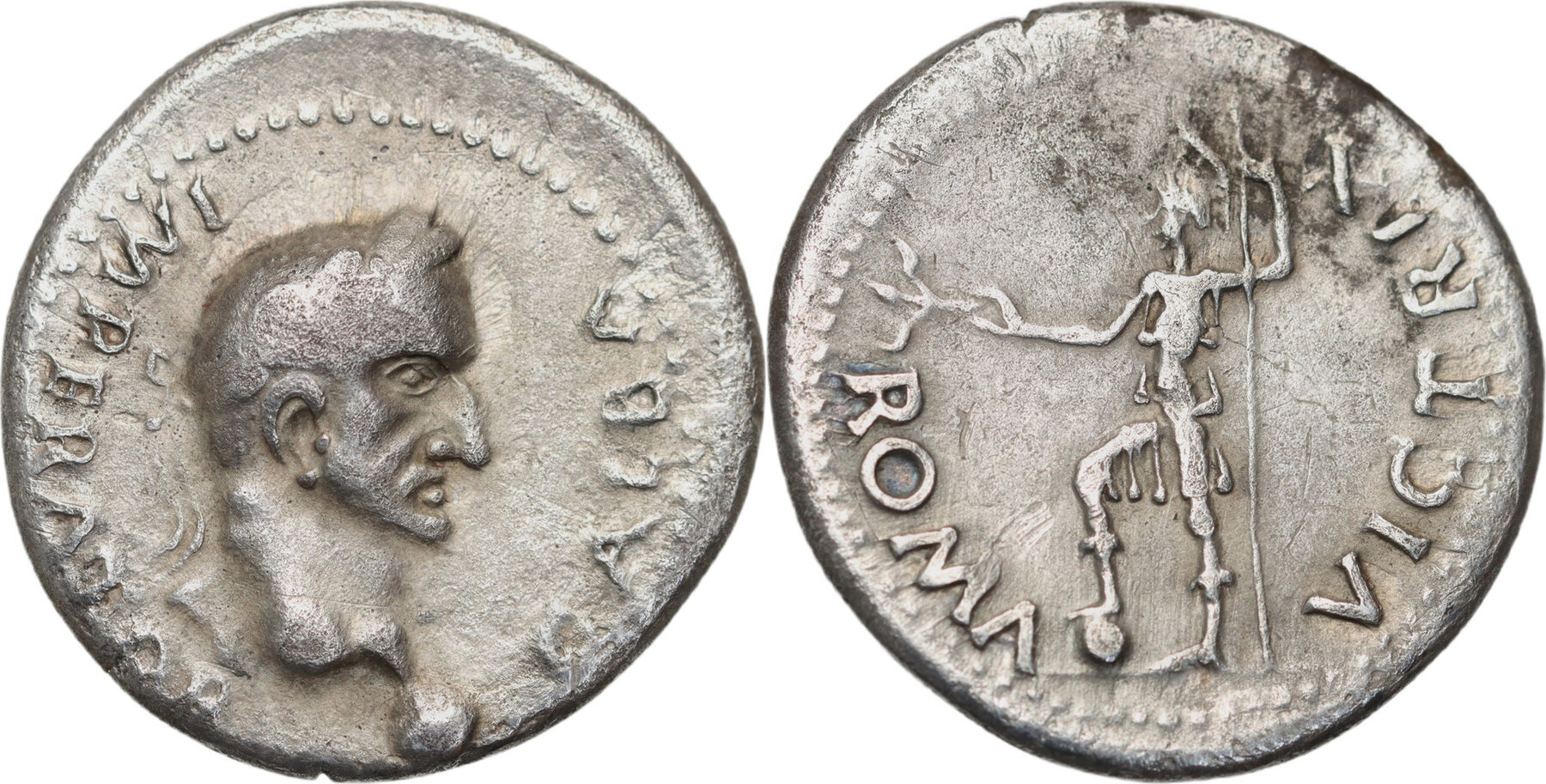 Roman Empire Denar 68-69 Galba Spanish mint (Tarraco?) VF | MA-Shops