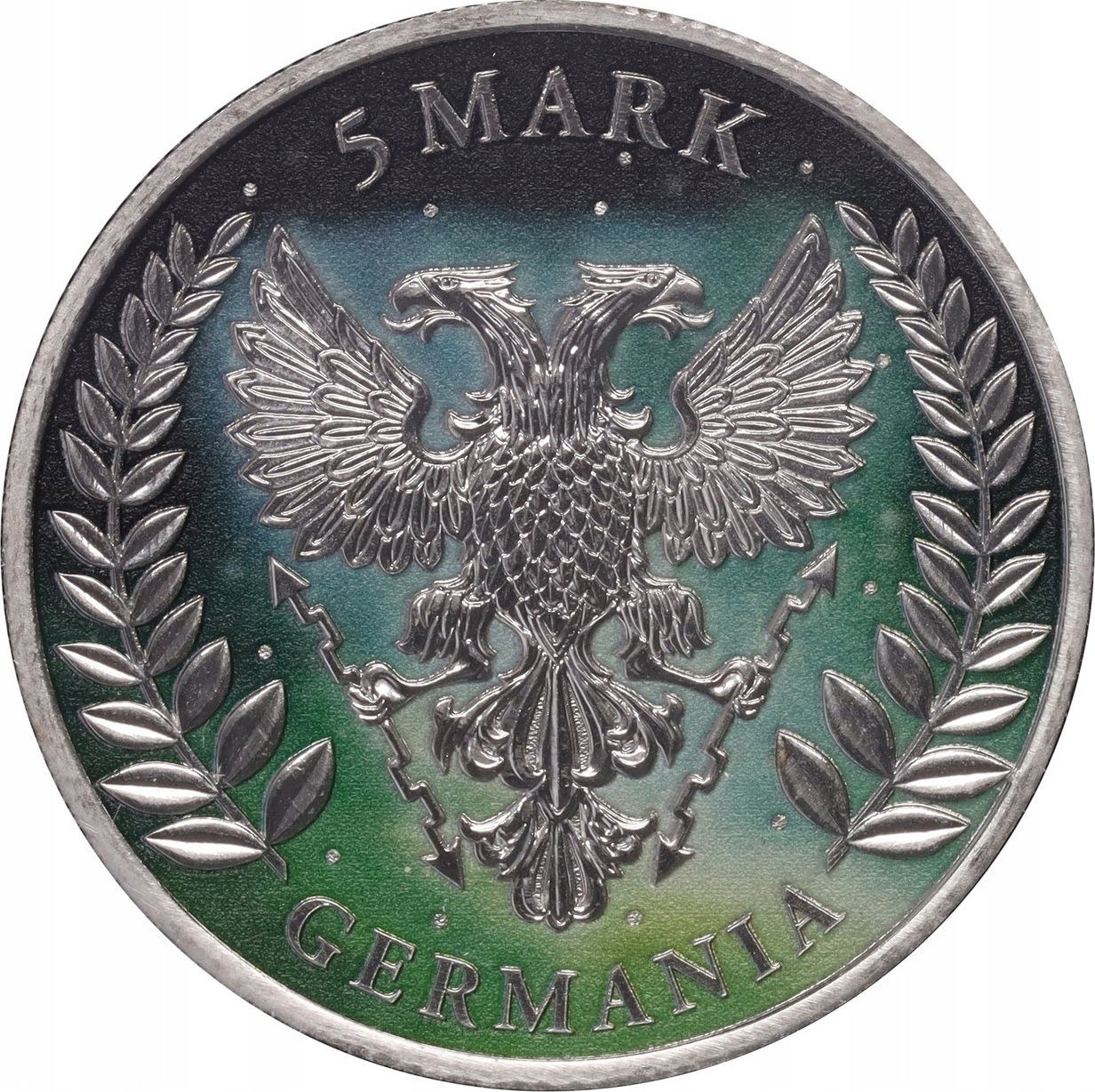 2019 Germania, 5 mark, Frozen Germania Rhodium UNC | MA-Shops