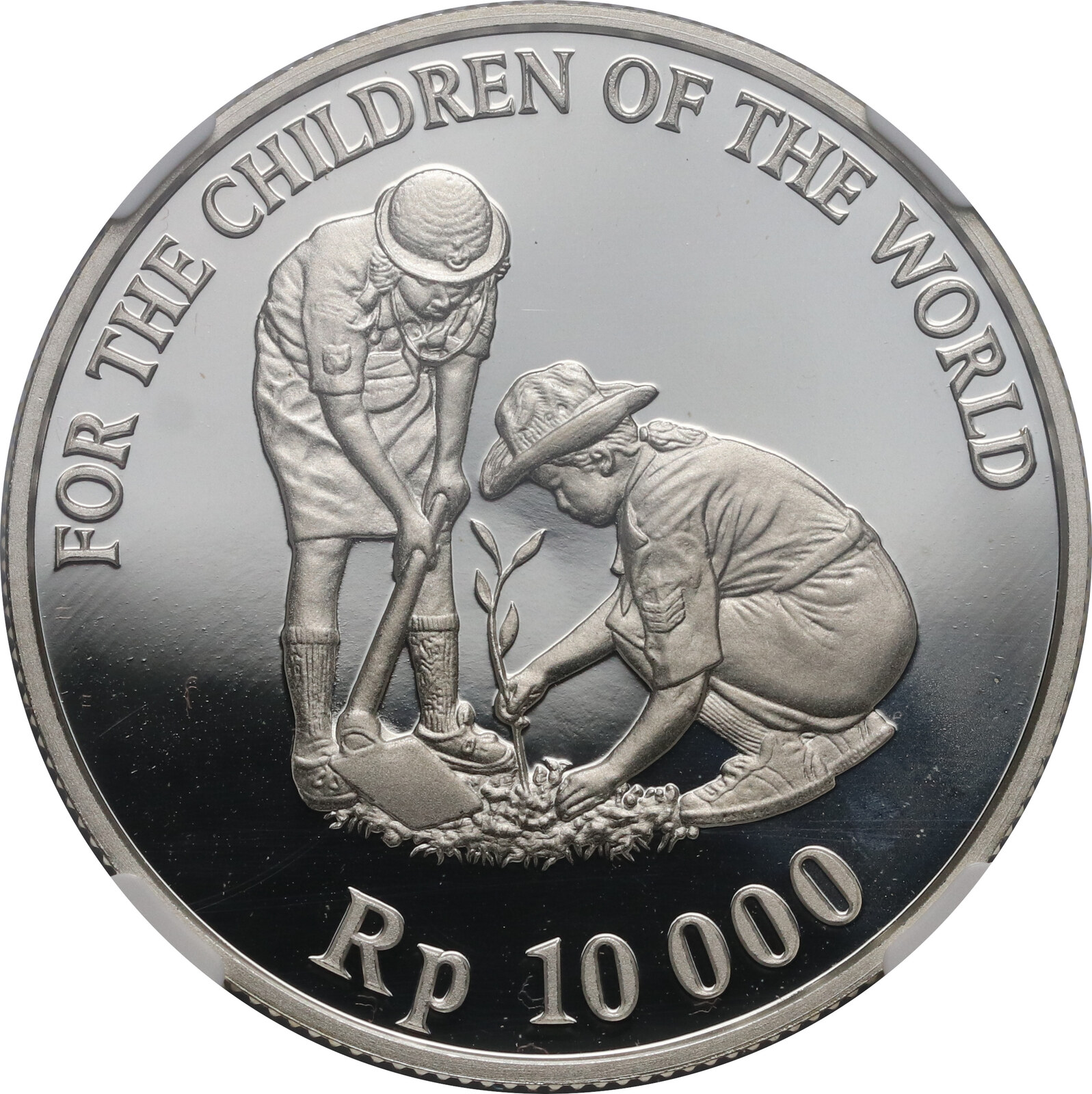 Indonesia 10000 Rupiah 1999 UNICEF NGC PF 69 ULTRA CAMEO | MA-Shops