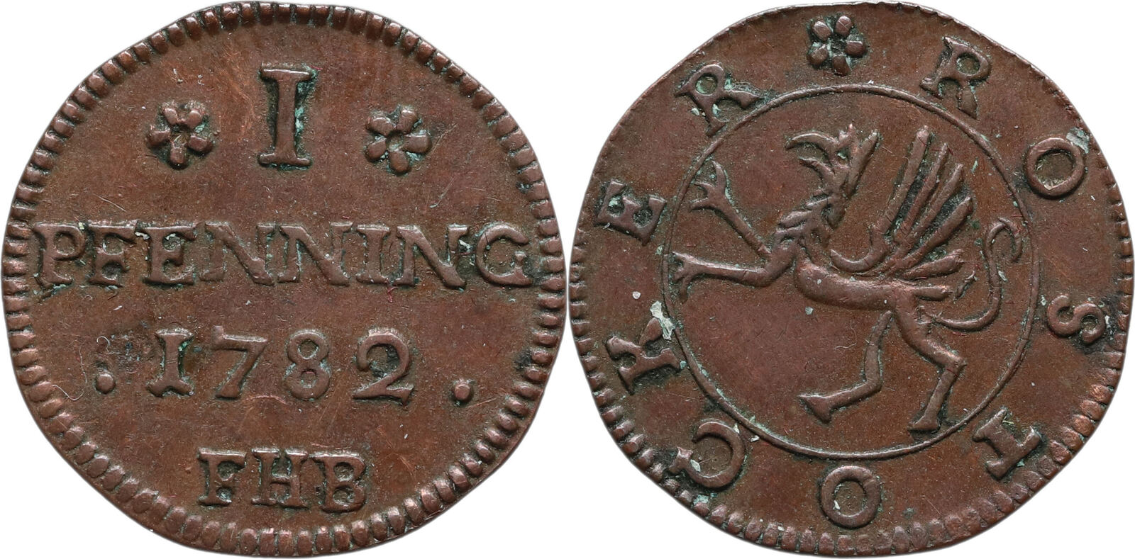 Germany (Rostock) Pfennig 1782 aEF | MA-Shops