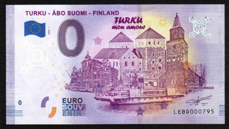 Finlande FINLAND - 0 EURO SOUVENIR BANKNOTE - TURKU - ABO SUOMI - 2020 ...