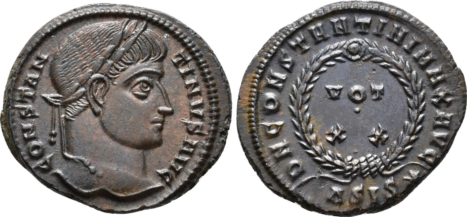 ROMAN EMPIRE Follis Constantine I, 307-337, Siscia mint EF+ | MA-Shops