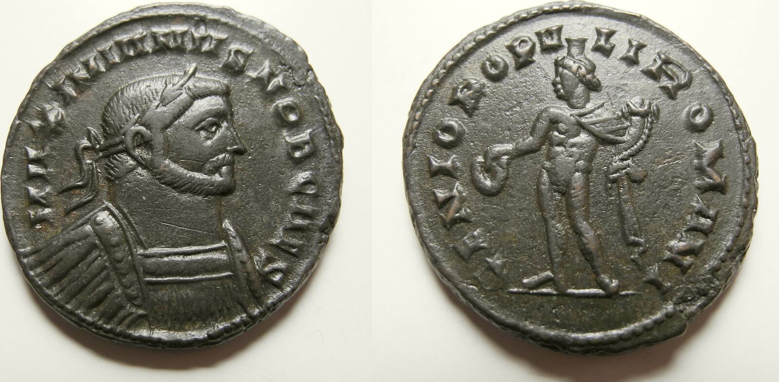 ROMAN EMPIRE Follis Galerius as Caesar, 293-305, London mint near EF ...