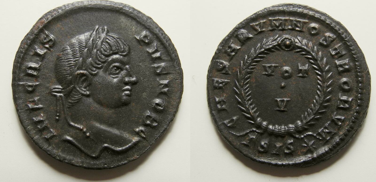ROMAN EMPIRE Follis Constantine II as Caesar, 316-337, Siscia mint EF ...