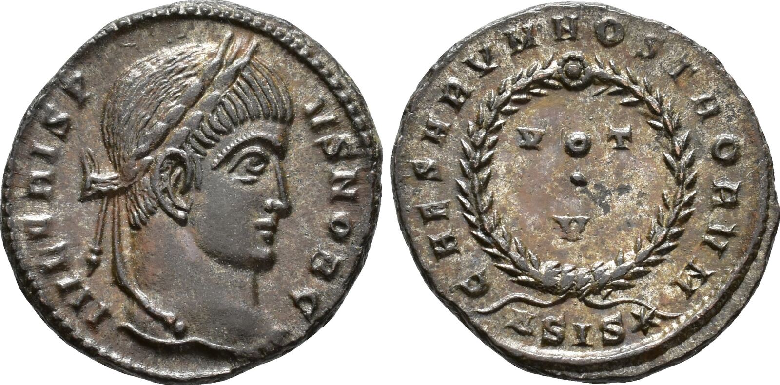 ROMAN EMPIRE Follis Crispus as Caesar, 317-326, Siscia mint EF | MA-Shops