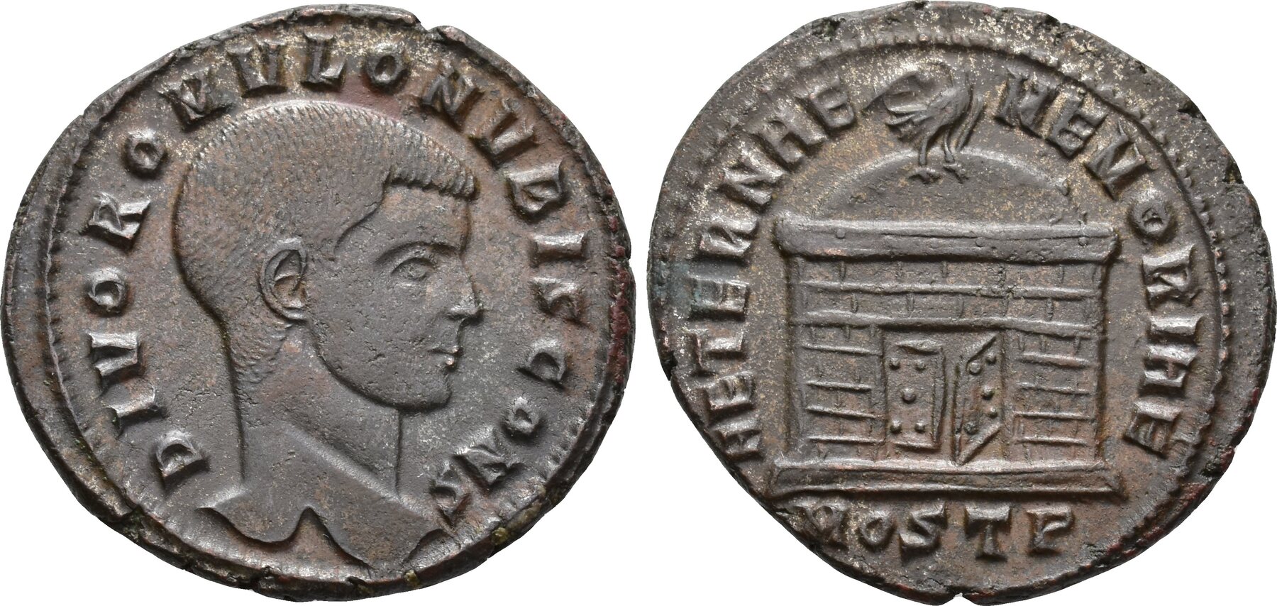 ROMAN EMPIRE Follis Divus Romulus (died AD 309), Ostia mint, c. 310–312 ...