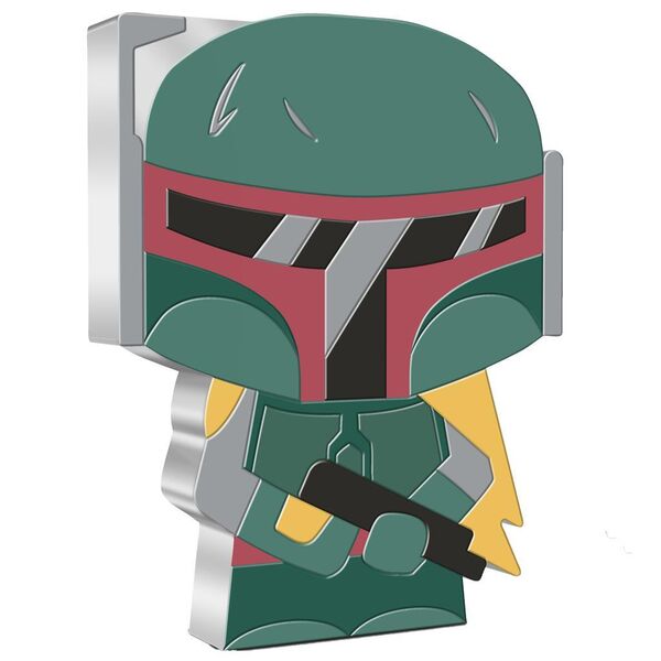 Niue island 2 dollars Bobba Fett - STAR WARS Chibi - 1 Ounce Silver ...