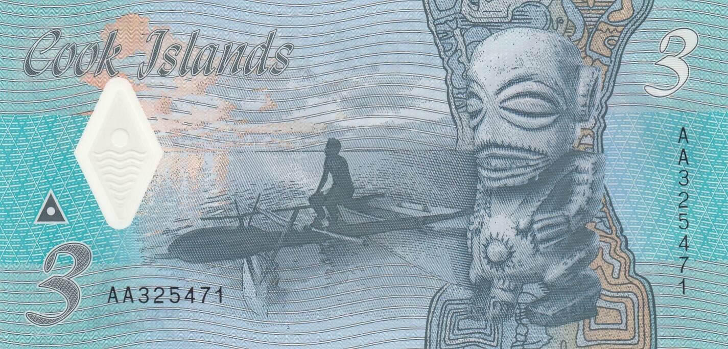 Cook Islands 3 Dollars Polymer - Cook Island - 2021 - Série AA UNC | MA ...