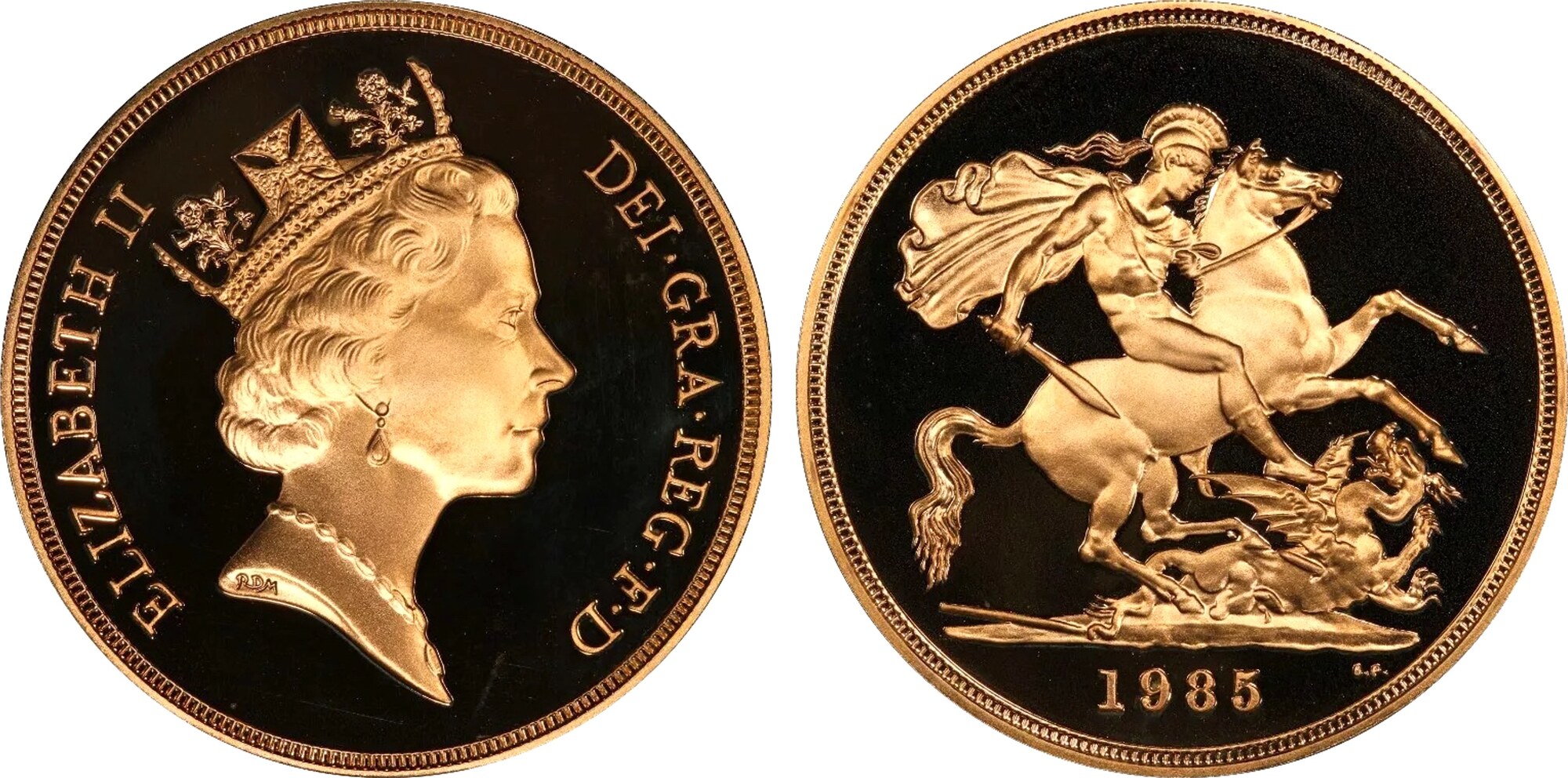 Great Britain 5 Pounds 1985 Elizabeth II PCGS PR69 Deep Cameo | MA-Shops