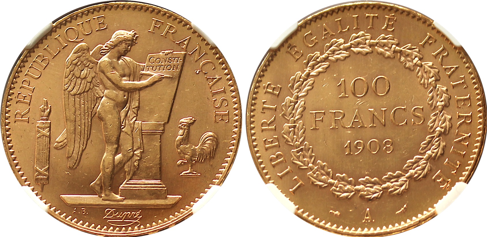 France 100 Francs 1908 Republic NGC MS64 | MA-Shops