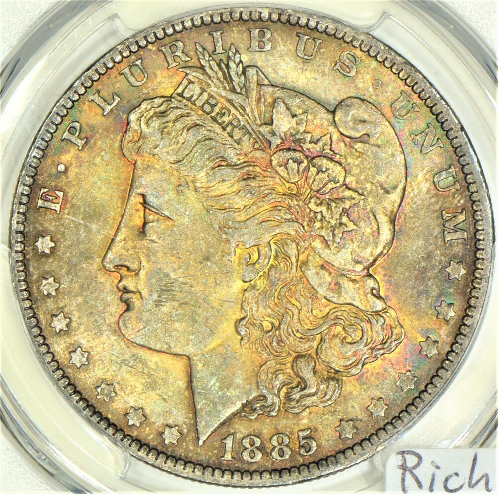 USA Morgan Dollar 1885-O PCGS MS-63; Richly Toned | MA-Shops