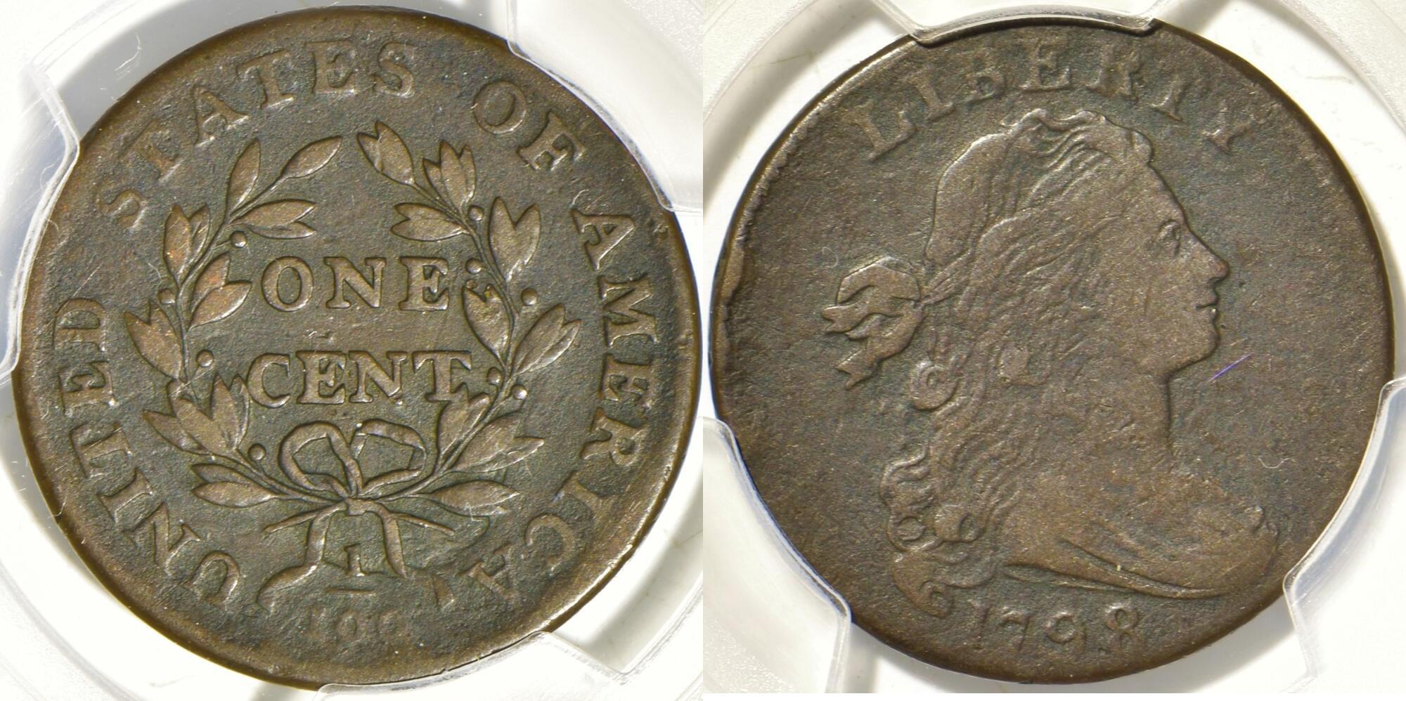 USA 1798 Large Cent PCGS VF Detail; 2nd Hair Style; Quite Decent! | MA ...