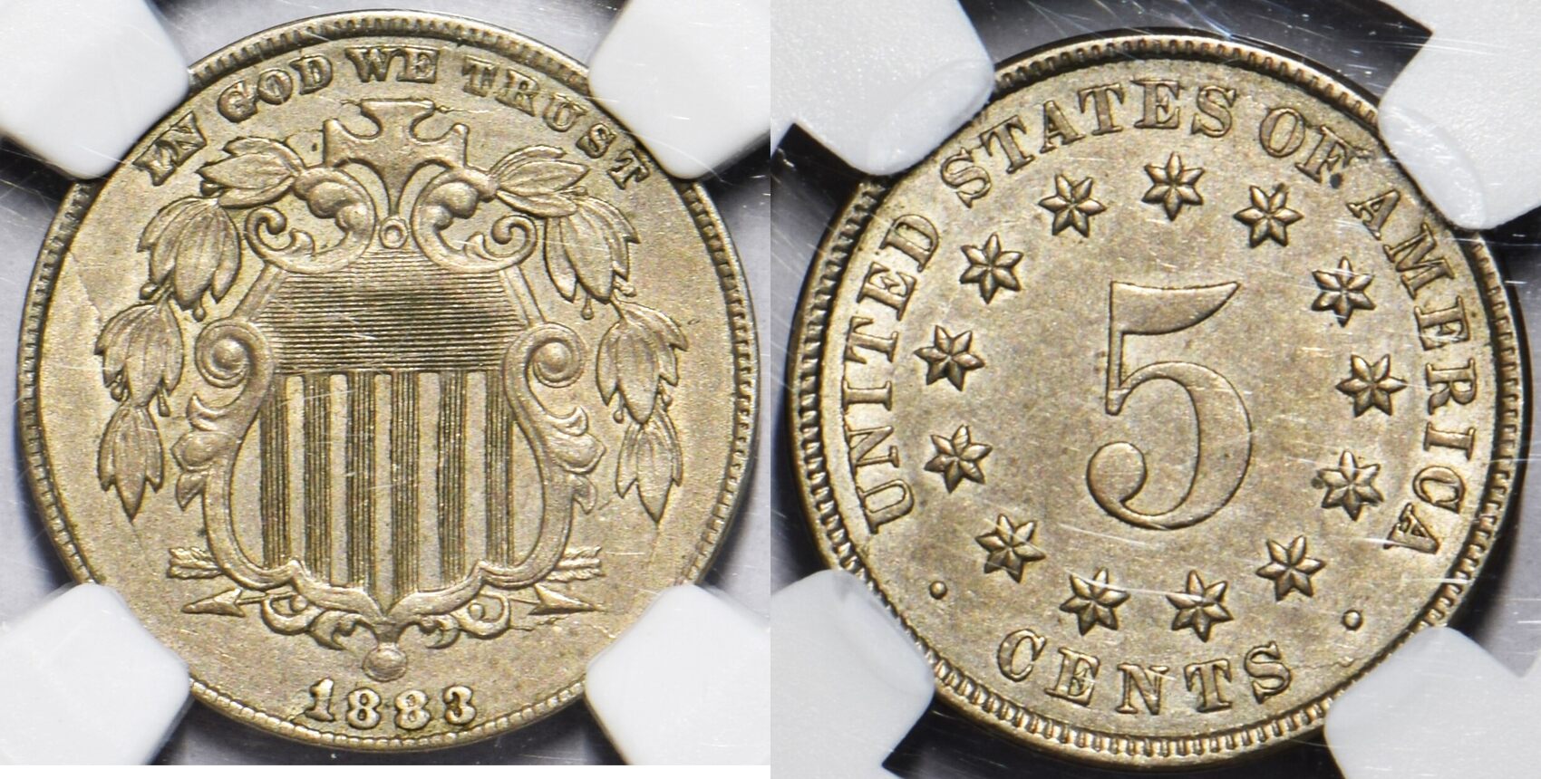 USA 1883 Shield Nickel NGC AU-55; Choice Original | MA-Shops