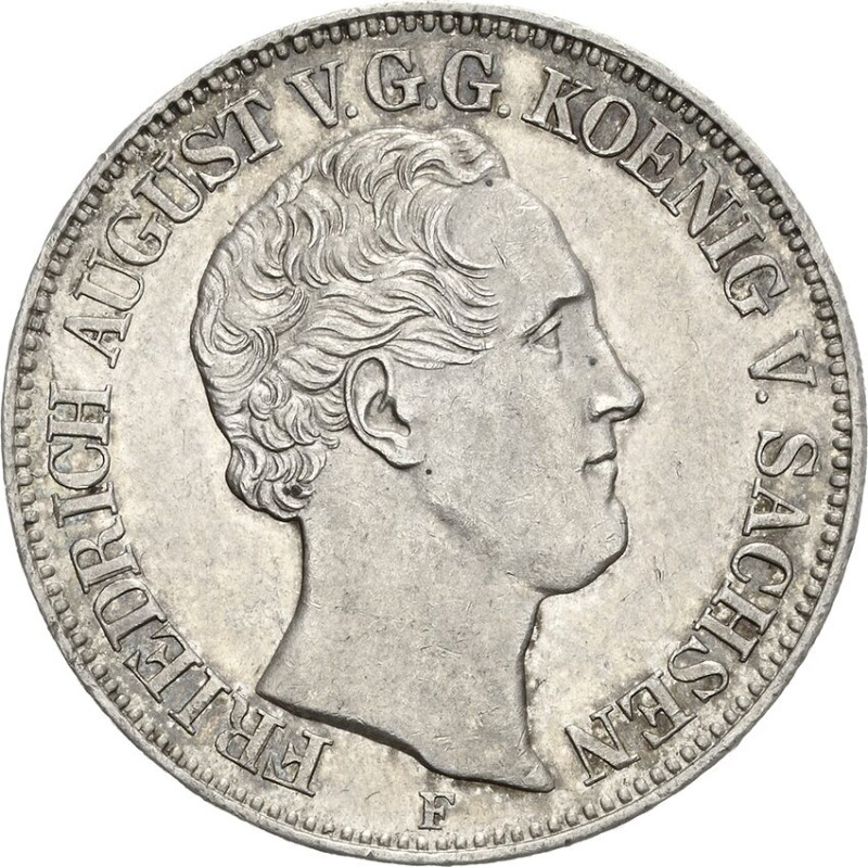 1 Thaler 1849 Saxony Unc Silver Taler Coin Germany German State Luster ...