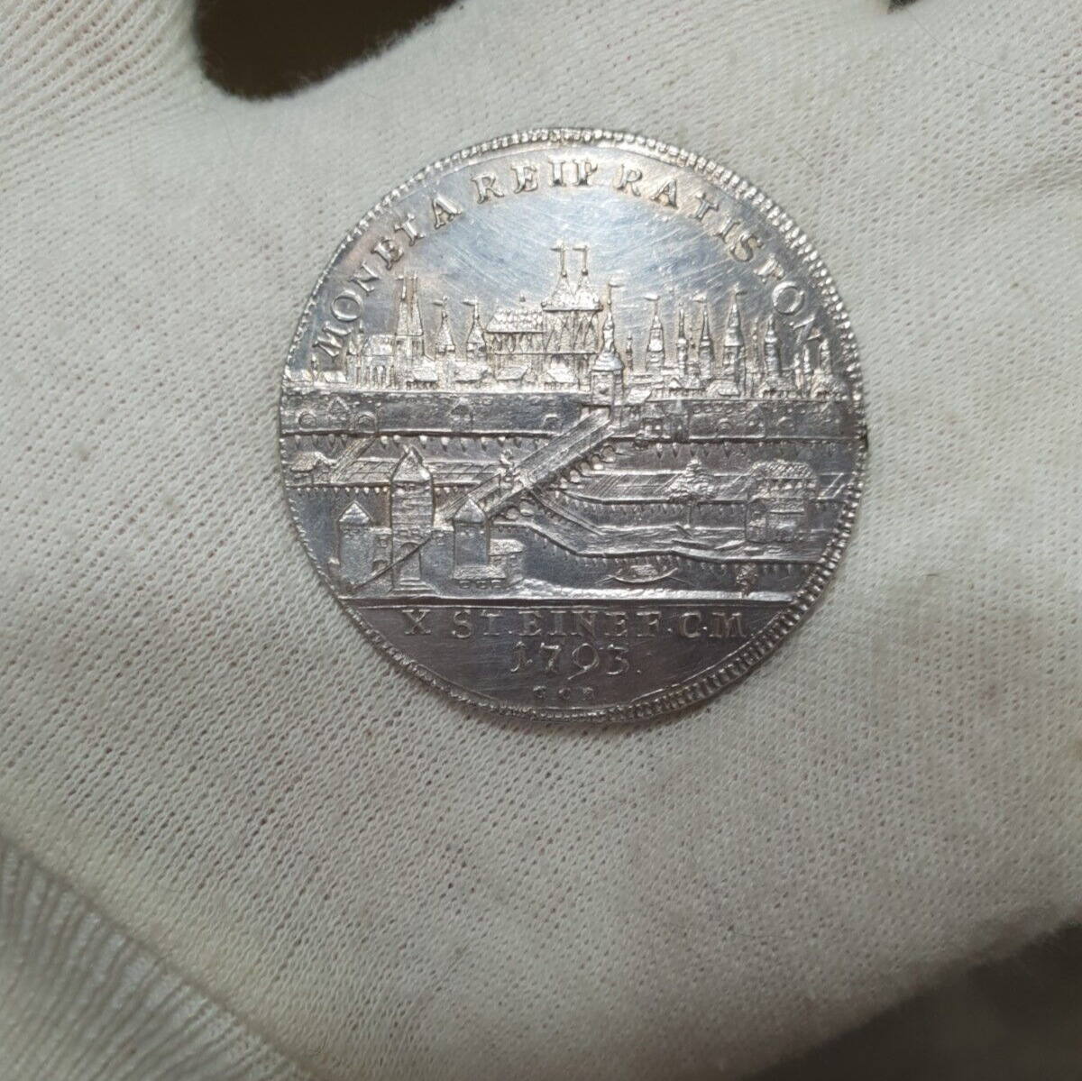 1 Thaler 1793 Regensburg Silver City View Coin Germany Very Rare Type ...
