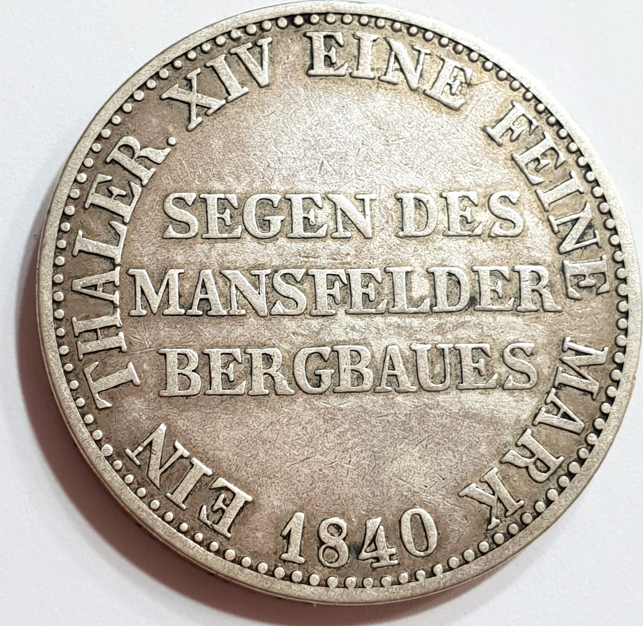 1 Thaler 1840 Prussia Silver Coin Germany Mining Taler German State ...