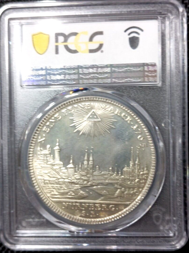 Thaler PCGS Nurnberg 1765 1974 SP65 Silver City View Official Restrike Germany | MA-Shops