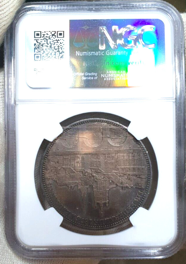 Thaler 1876 NGC Lausanne MS 62 Shooting City View Silver Switzerland ...