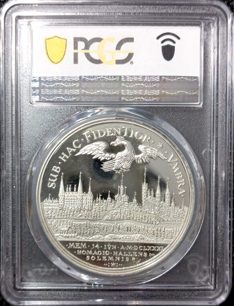 Taler PCGS Halle Saale 1681 1998 SP69 Silver City View Official ...