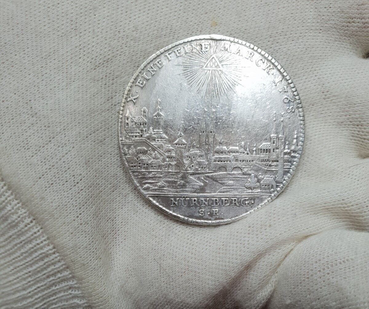 1 Thaler 1765 Nurnberg Silver City View Coin Germany Taler German State | MA-Shops