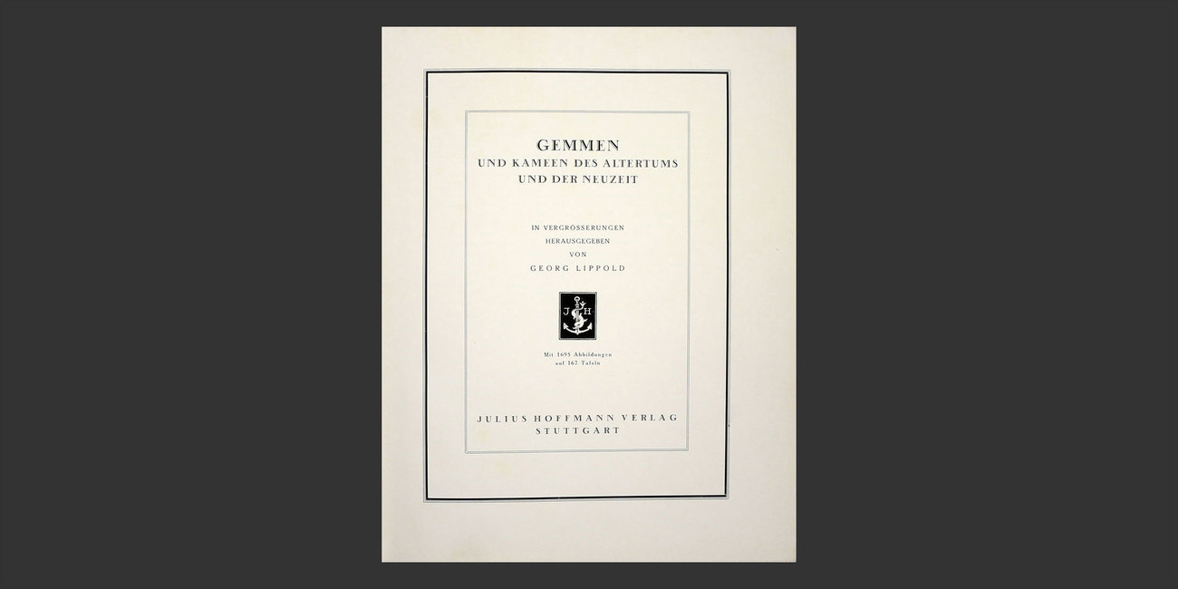 GEMMEN UND KAMEEN DES ALTERTUMS & DER NEUZEIT • 1922 • Georg Lippold ...