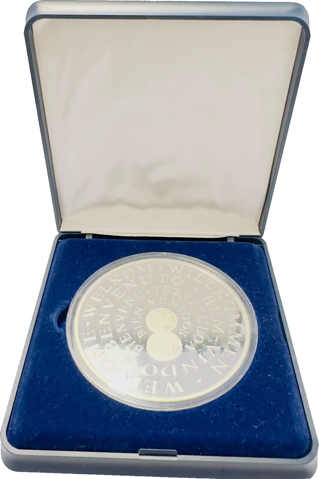 Deutschland 250 g Silber Silver Medaille Willkommen Euro 2001 999 er ...