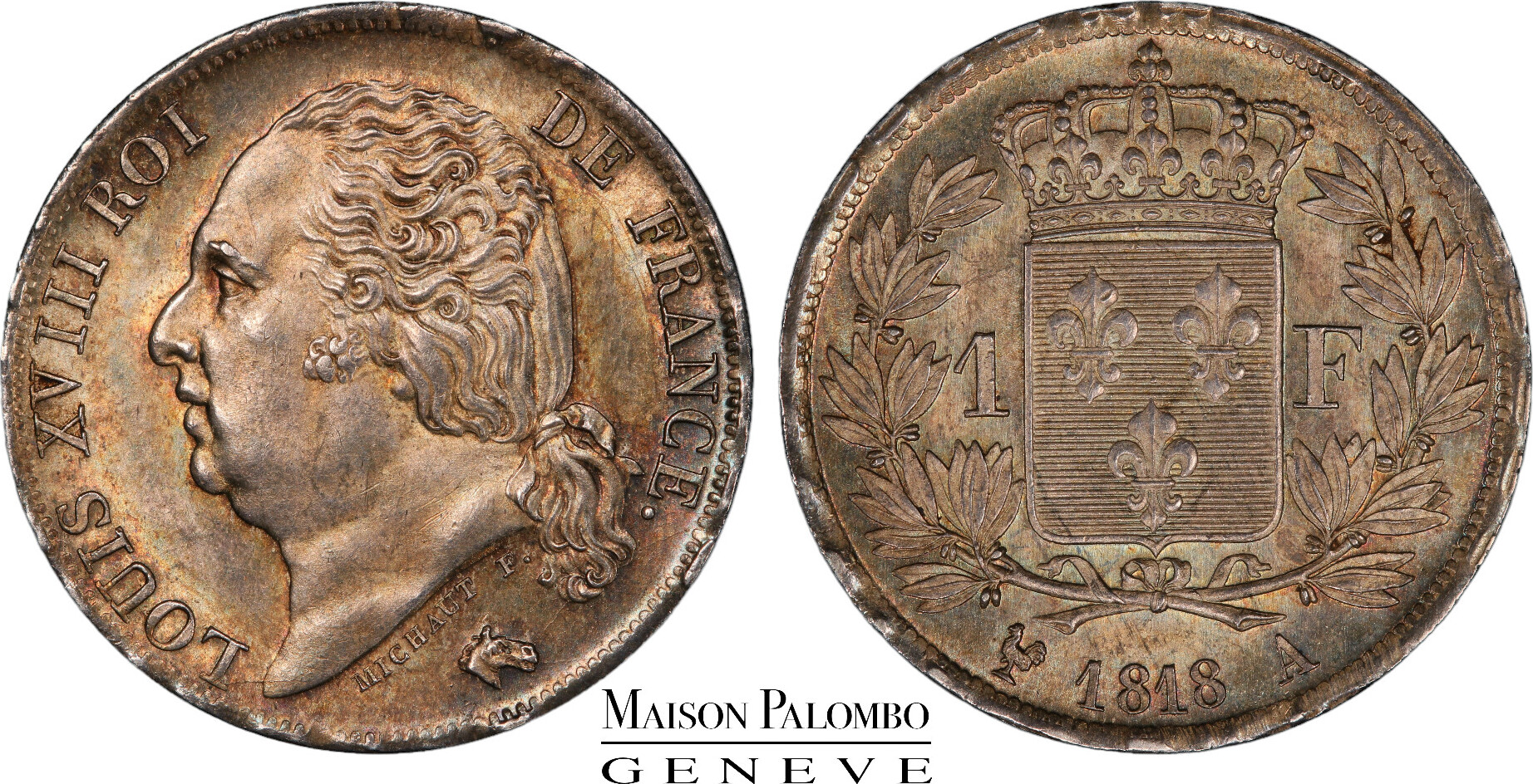 France - Franc 1818 A Paris - PCGS MS 63 | MA-Shops