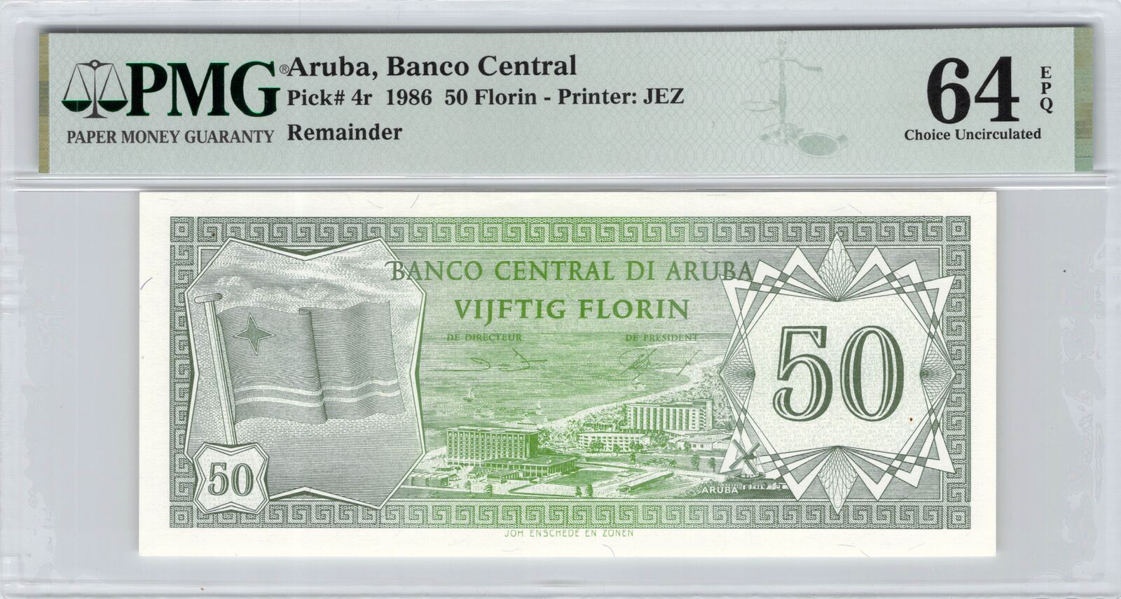 Billet 1986 Aruba - Banco Central CHOICE UNC 64 EPQ | MA-Shops