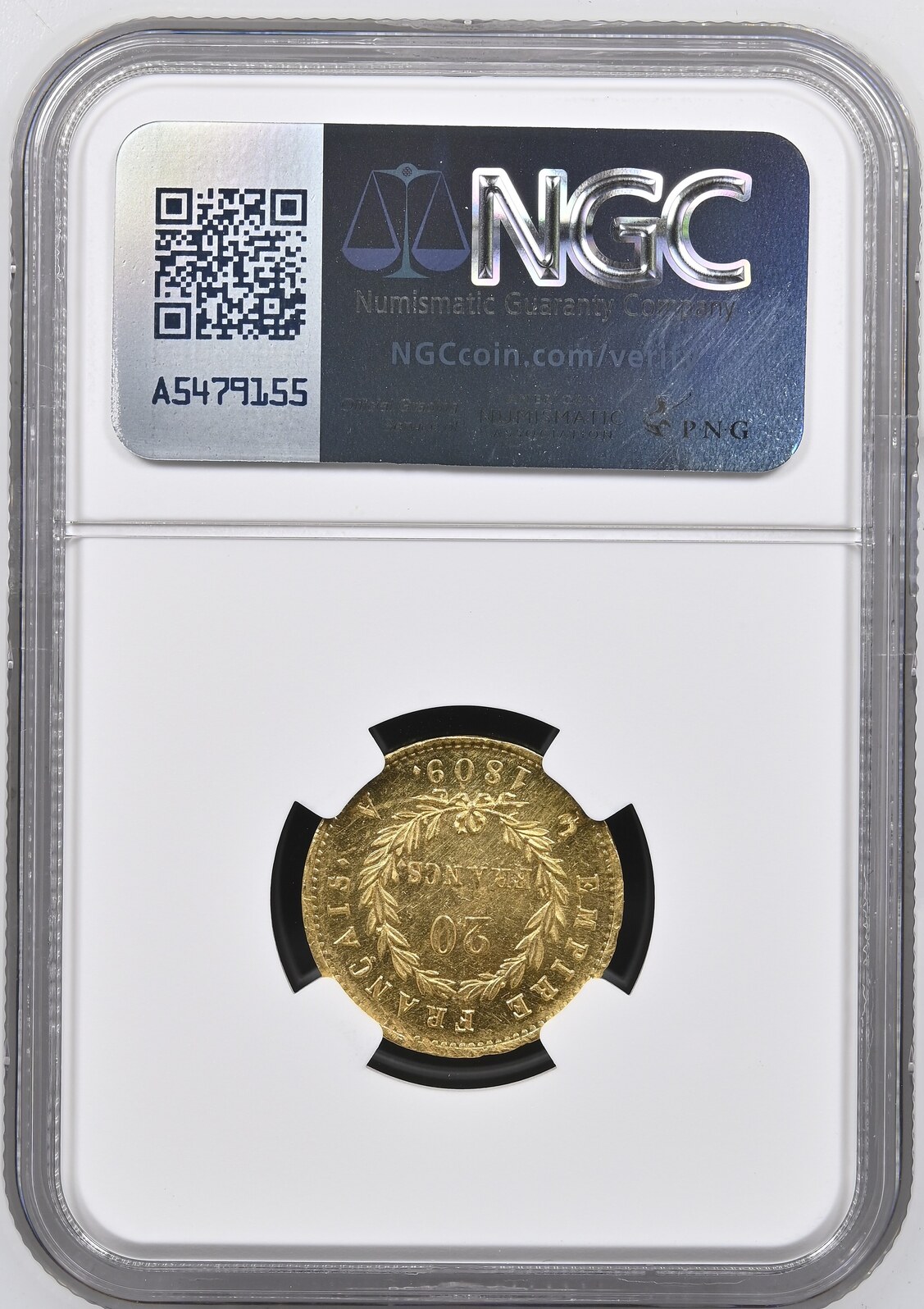 France 20 francs or 1809 A Paris - NGC MS 62★ - Prooflike | MA-Shops