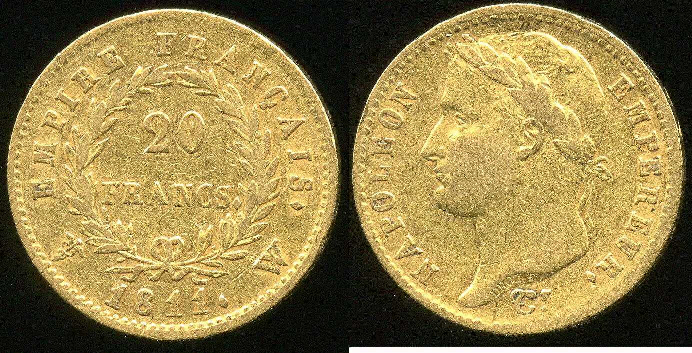 FRANCE 20 FRANCS 1811 LILLE NAPOLEON Ier (1804-1814) | MA-Shops