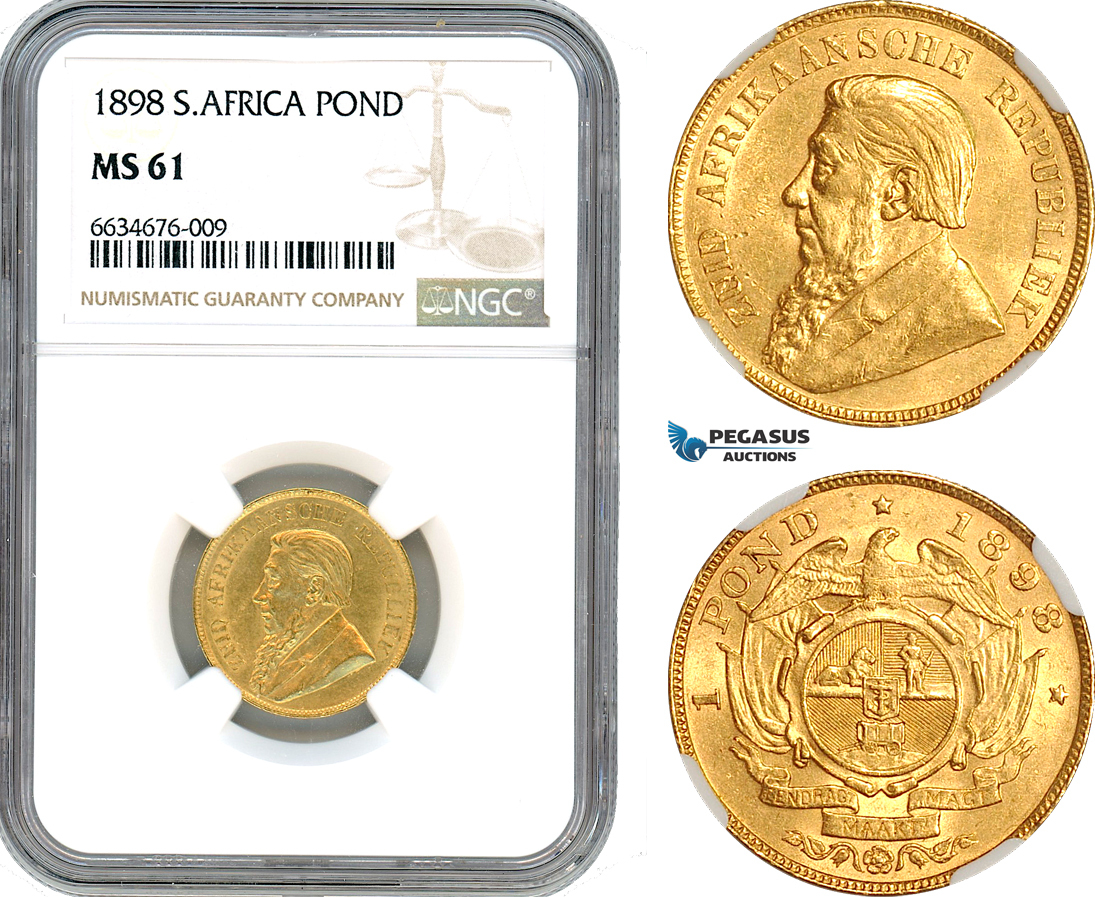 South Africa 1 Pond 1898 NGC MS61 | MA-Shops