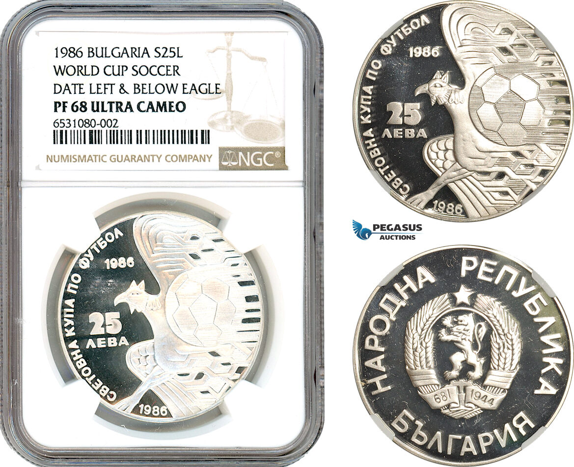 Bulgaria 25 Leva 1986 NGC PF68 Ultra Cameo | MA-Shops