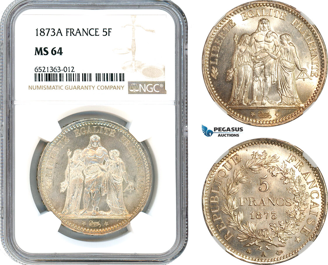 France 5 Francs 1873 NGC MS64 | MA-Shops