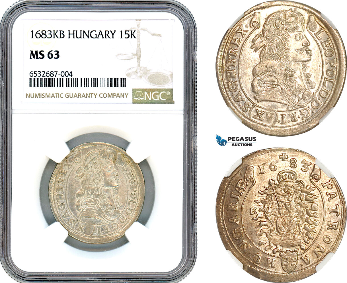 Hungary 15 Kreuzer 1683 NGC MS63 | MA-Shops