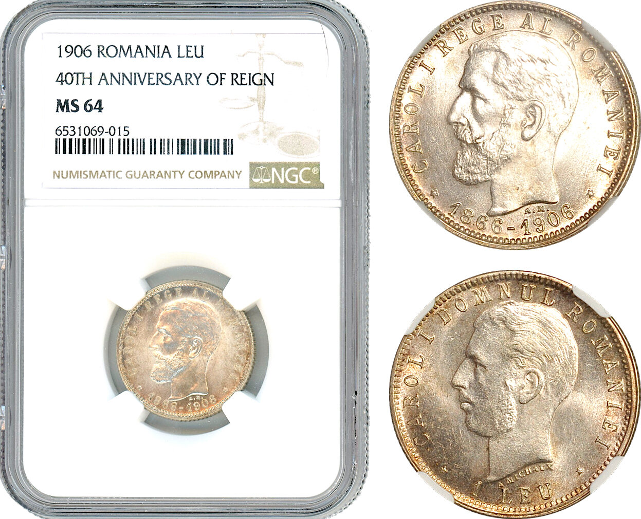 Romania 1 Leu 1906 NGC MS64 | MA-Shops