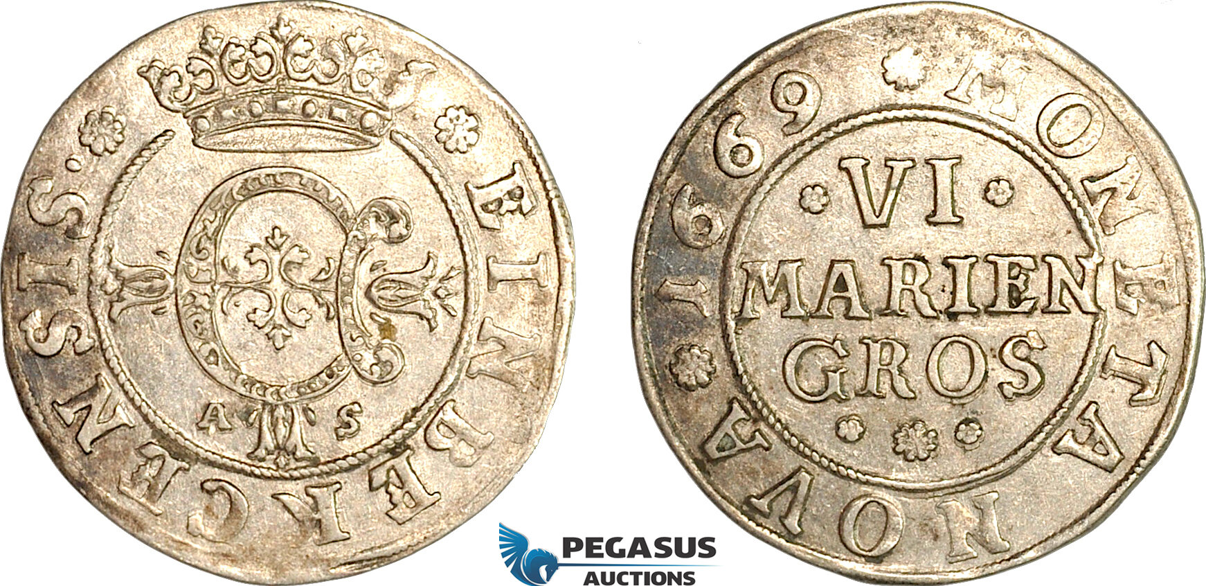 Germany, Einbeck City 6 Mariengroschen 1669 aEF | MA-Shops