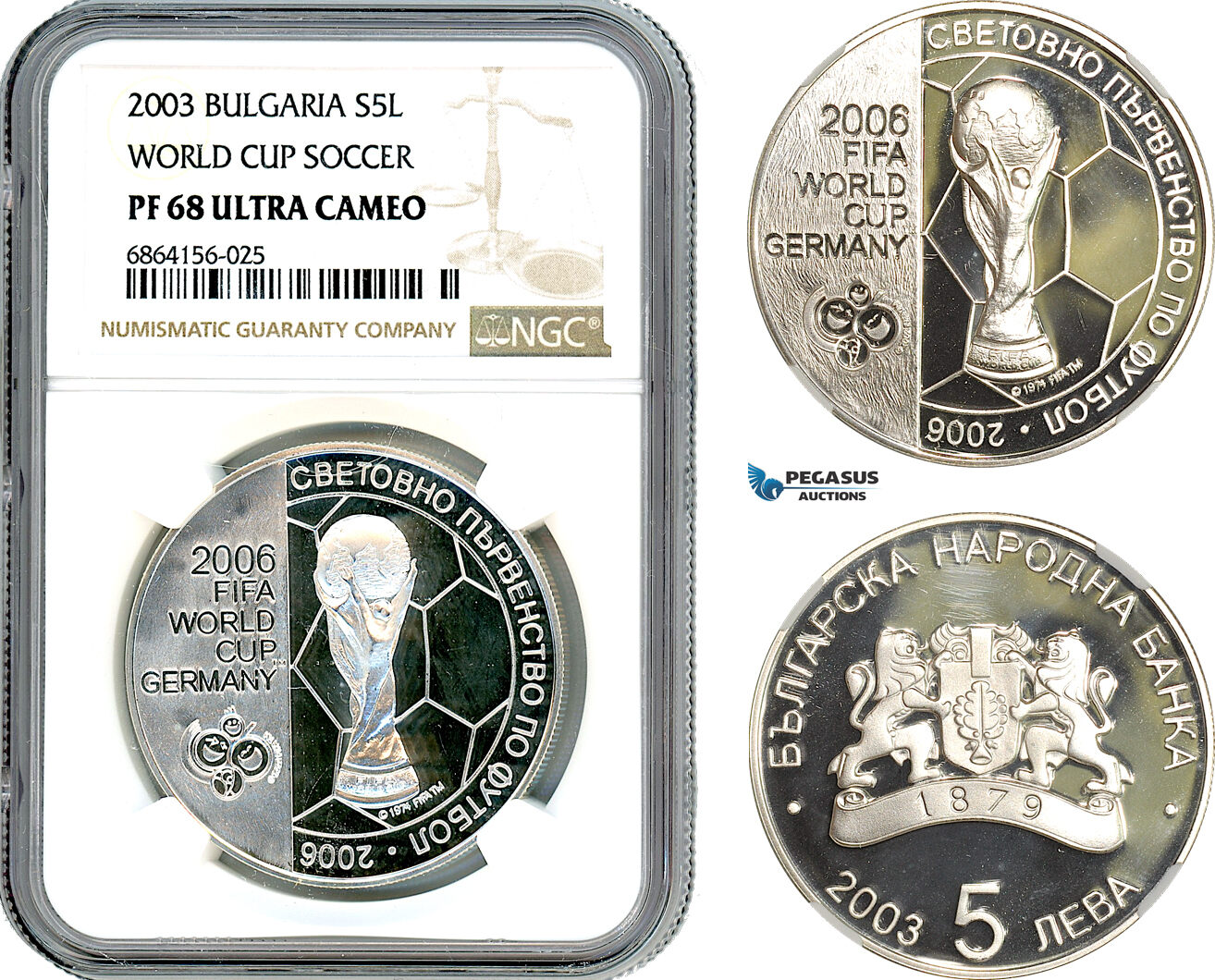 Bulgaria 5 Leva 2003 NGC PF68 Ultra Cameo | MA-Shops