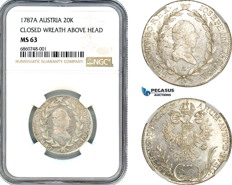 Austria 20 Kreuzer 1787 NGC MS63 | MA-Shops