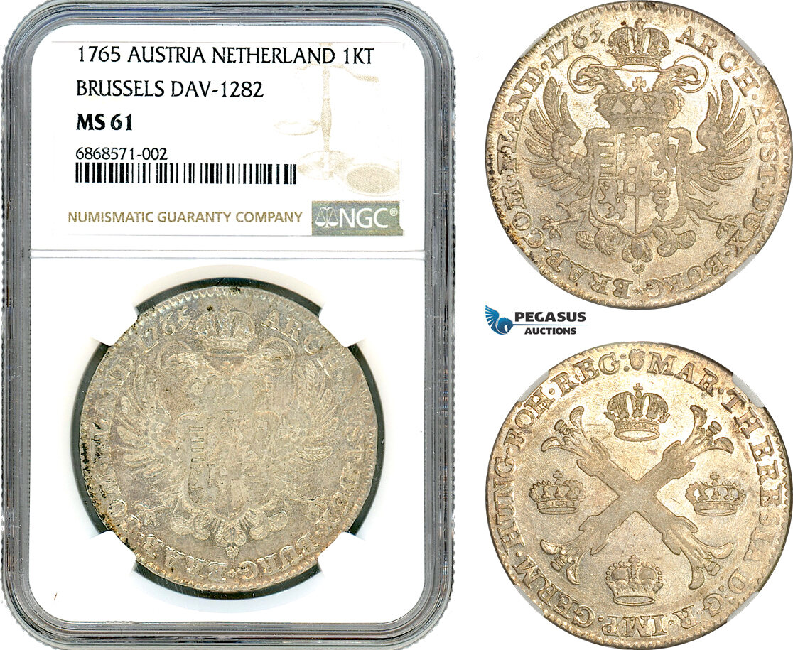Austrian Netherlands 1 Kronenthaler 1765 NGC MS61 | MA-Shops