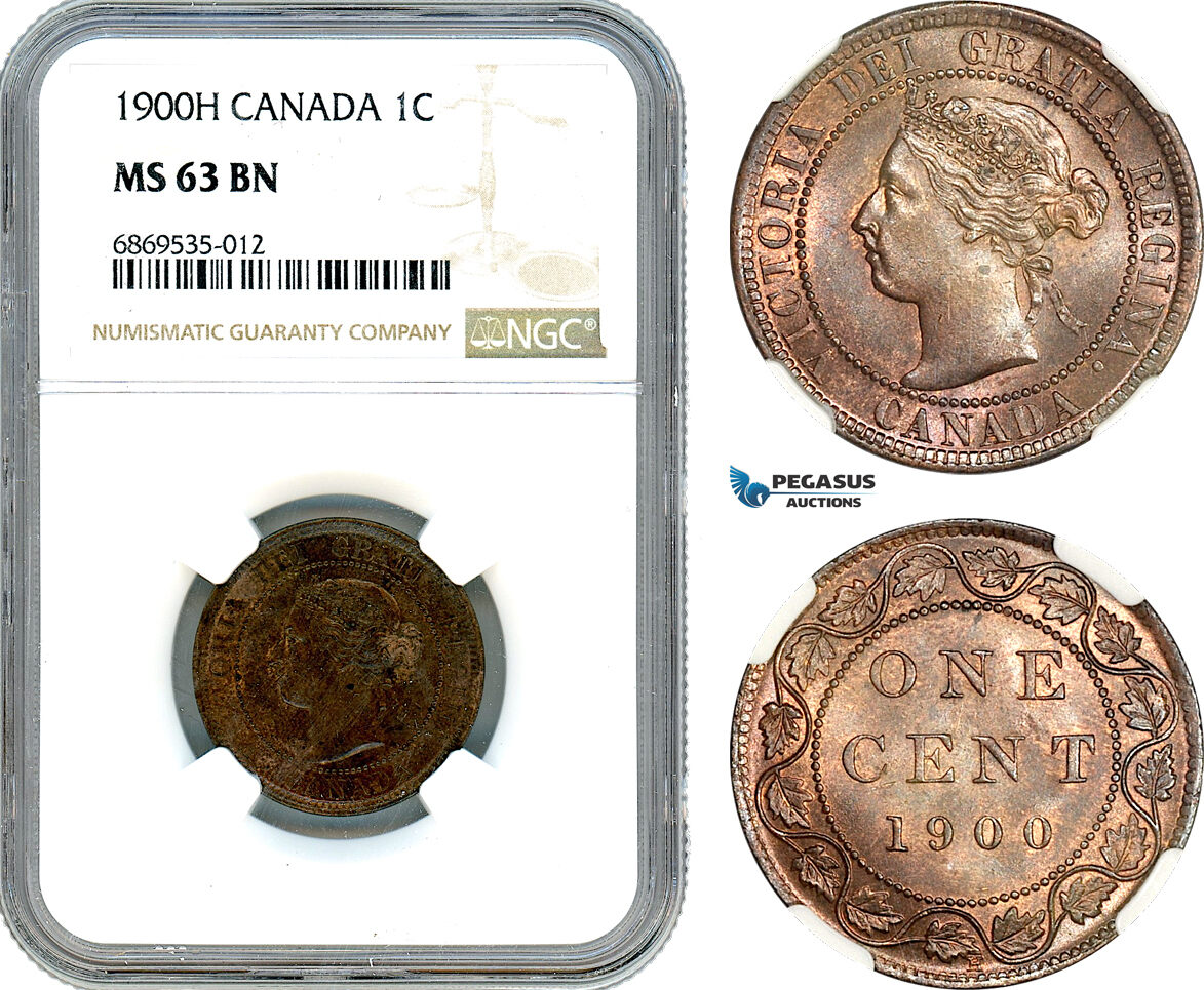 Canada 1 Cent 1900 NGC MS63BN | MA-Shops
