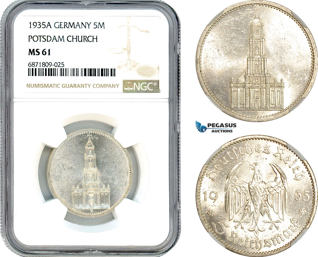 Germany, Third Reich 5 Reichsmark 1935 NGC MS61 | MA-Shops